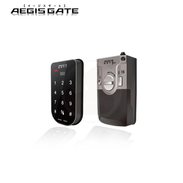 AEGIS GATE イージスゲート・プラス AG-02 電子錠 登録ICカードキー3枚付 ICシール1枚付【後付け 面付け型 タッチパネル式暗証番号 IC認証】 | The鍵堂