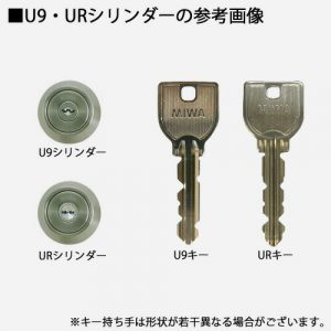 MIWA U9・UR・PRシリンダー用 縦向きテールピース オプション部品【美和ロック】 | The鍵堂
