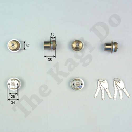 [2ロックセット] 美和ロック PRシリンダー LIXタイプ MCY-497 金古美色 キー6本付【MIWA PR TE0.CY SA 1K2L】【2個同一キー】【ディンプルキー】 | The鍵堂
