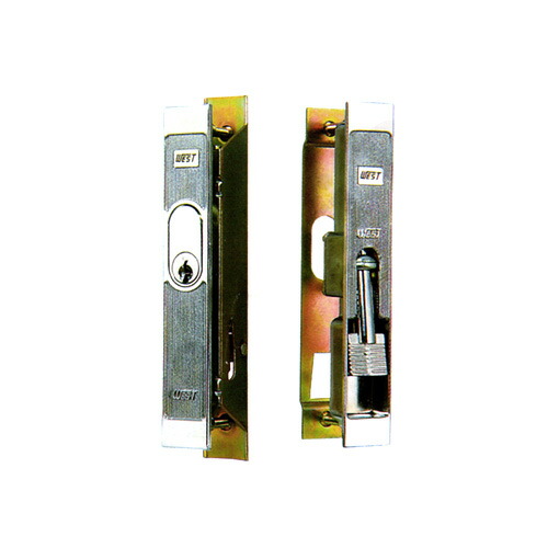 WEST 召合錠 KH-4 扉厚25mm シルバー色 キー3本付【YKK 神鋼 引戸錠】【304-S0305-SC】【Kｼﾘｰｽﾞ KH4】 | The鍵堂