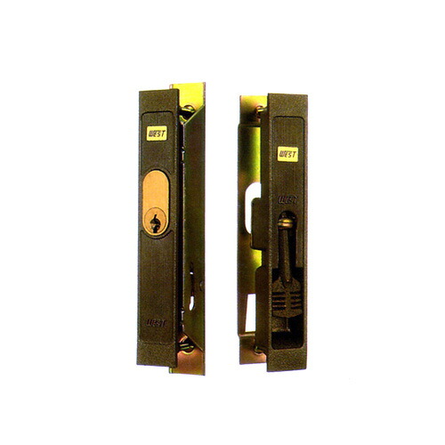 WEST 召合錠 KH-4B 扉厚25-31mm ブロンズ色 キー3本付【YKK 神鋼 引戸錠】【304-S0305-BT】【Kｼﾘｰｽﾞ KH4B】 | The鍵堂