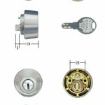 トステム GOAL D9シリンダー GCY-112 シルバー色 キー5本付【デュオPG/SG ベルエア セリード】【QDC899-QDC900(SPJ648)-QDC899】【2個同一キー ...