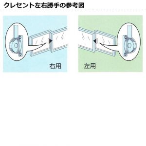 クレセント錠 KC-22 右用 本体BP45mm ロック径R20【YKKap】【Kシリーズ KC22】 | The鍵堂