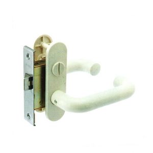 YKKap レバーハンドル錠 YW HHJ-0445 扉厚30mm BS31mm ホワイト色 左右勝手兼用 MIWA製 浴室錠 外側非常解錠付【M-68同等】【YKK AP メンテナンス部品 ...