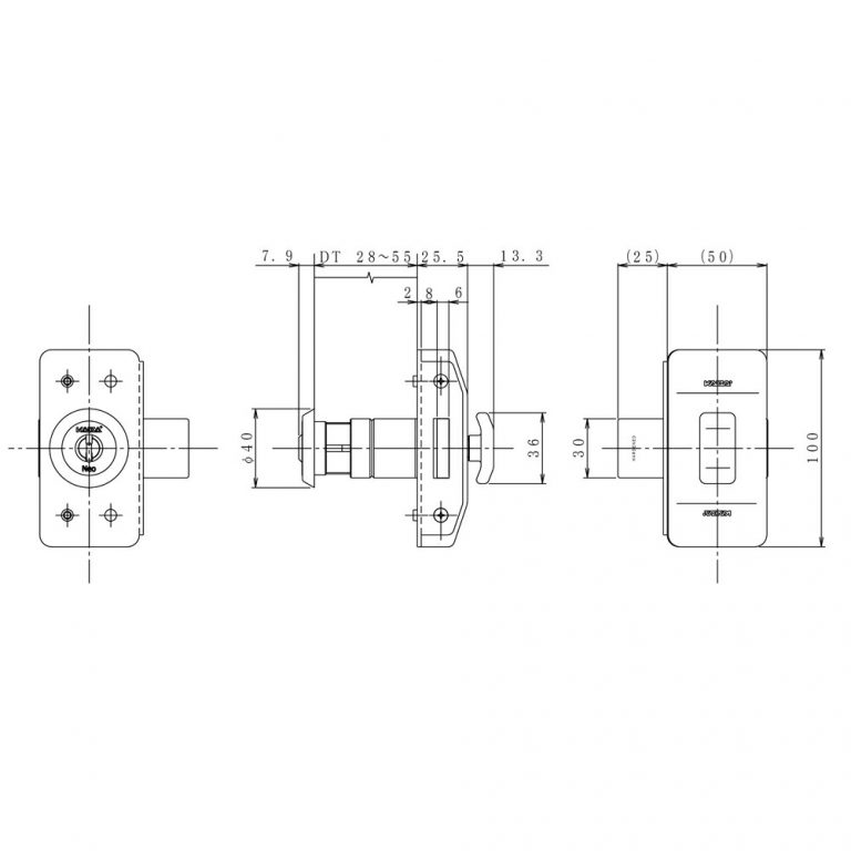 KABA リムロック 6500R 丸座面付錠 カバスターネオ キー5本付【標準サムターン】【Kaba Star Neo】 | The鍵堂