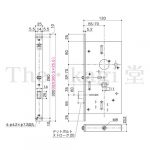 シブタニ 錠ケース グレモン締り DL-55 MIWA DA用 バックセット70mm 左右兼用【クラビス】【DL55 BS70】 | The鍵堂