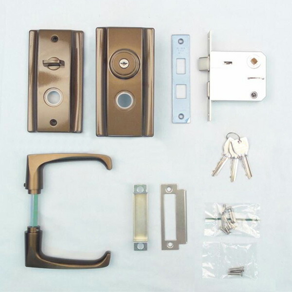 MIWA(美和ロック) U9 HL20-1型 アルミブロンズ色 レバーハンドル錠 キー3本付属 ドアノブ 交換 取替え【各社製の本締付モノロックに対応(要切欠き追加工事)】【U9HLシリーズ ...