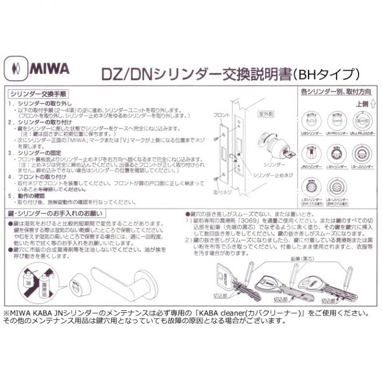 美和 サムターン BHタイプ DN仕様型【MIWA DN.TH】 | The鍵堂