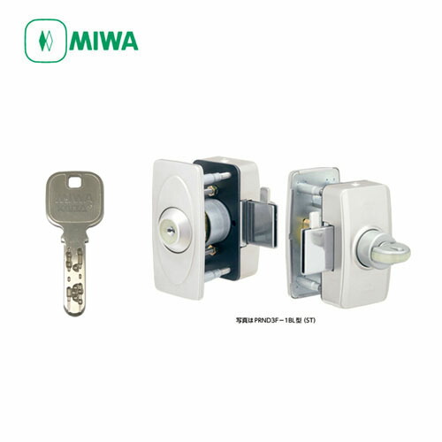 美和ロック 面付錠 ND3F-1BL JNシリンダー仕様 キー3本付 鎌ロック対応/ND2F交換対応【MIWA ND3Fシリーズ】【ディンプル ...