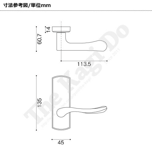 WEST レバーハンドル 168H-N0004-GH 間仕切り錠 内鍵付き 対応BS50mm 対応扉厚30〜40mm ゴールドヘアライン仕上げ ...